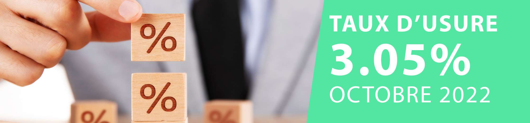 Au 1er octobre le taux d'usure passe le cap des 3%